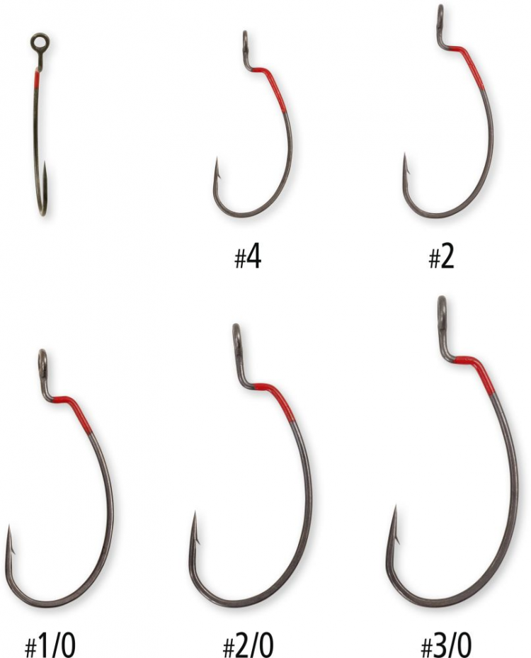 Offset háčiky - QUANTUM 4STREET OFFSET HOOK DG BLACK RED